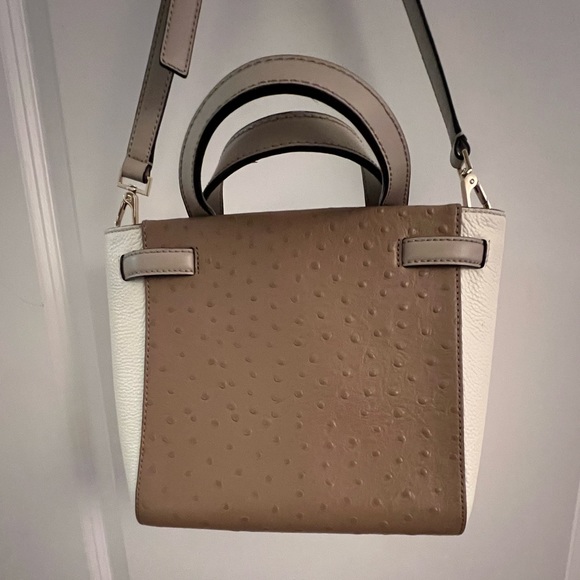 kate spade | Bags | Kate Spade Tri Color Leather Wostrich Embossed ...